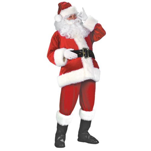 Red & White Santa Claus Men Christmas Costume Suit - Standard ...