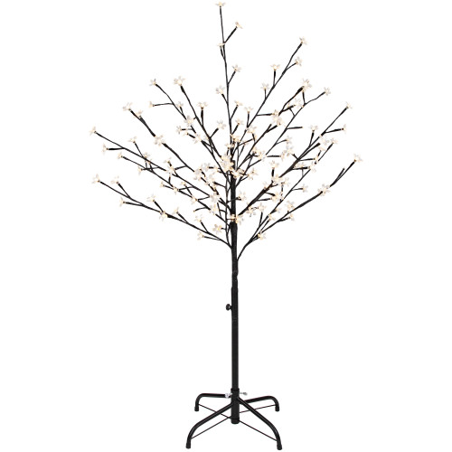 4' LED Lighted Sakura Cherry Blossom Artificial Flower Tree - Warm ...