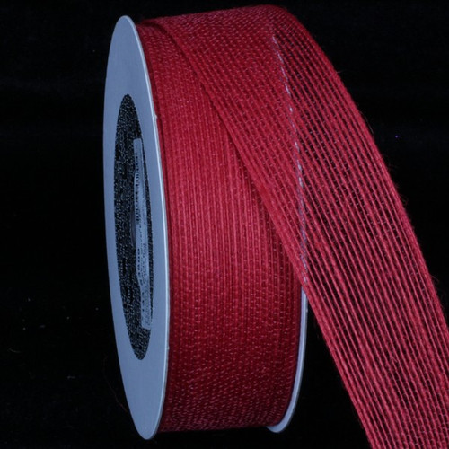 Rustic Red Woven Edge Craft Ribbon 1.5" x 54 Yards | Christmas Central