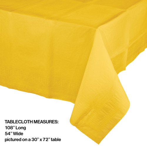 Pack of 6 Yellow Disposable Banquet Party Table Covers 9' | Christmas ...