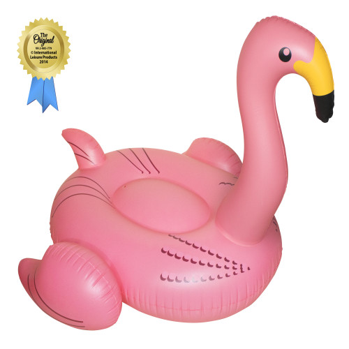 Inflatable Pink Giant Flamingo Swimming Pool Ride-On Float Toy - 78 ...