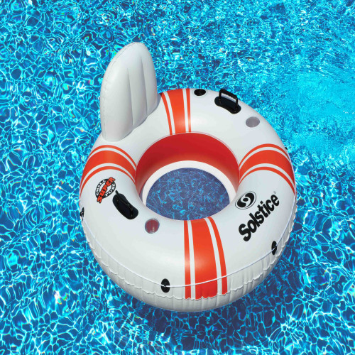 46" Inflatable Red & White Swimming Pool Inner Tube Float | Christmas ...