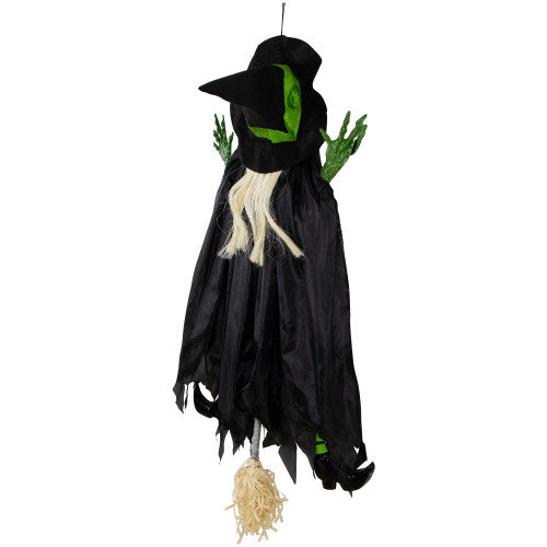 4' Crashed Giant Tree Trunk Witch Hanging Halloween Decoration ...