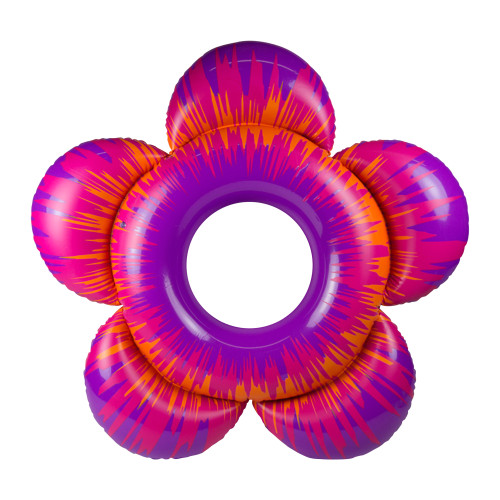56" Inflatable Purple & Pink Flower Burst Blooming Swimming Pool Ring ...