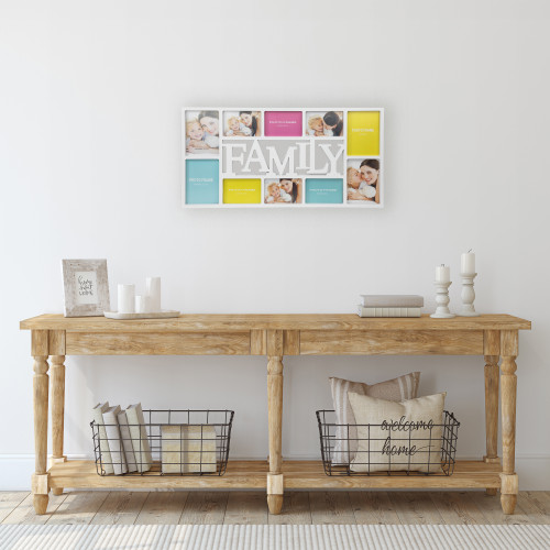 Rectangular “Family” Wall Collage Photo Frame - 28.75" - White ...
