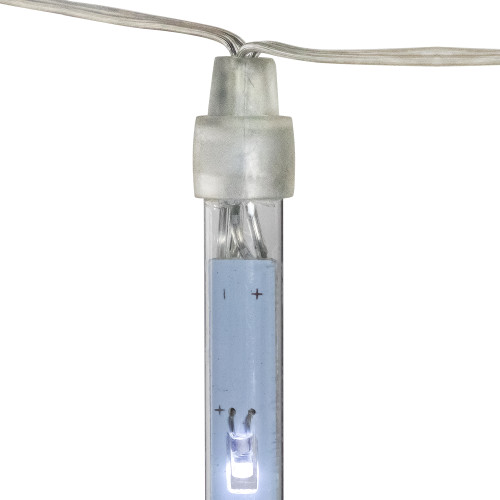 LED Dripping Icicle Christmas Tube Lights - White - 20.5' Clear Wire ...