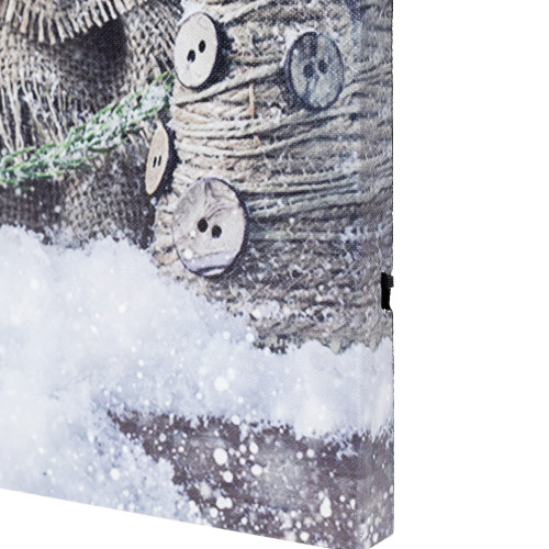 LED Lighted Winter Candles Christmas Canvas Wall Art - 15.75" x 23.75 ...