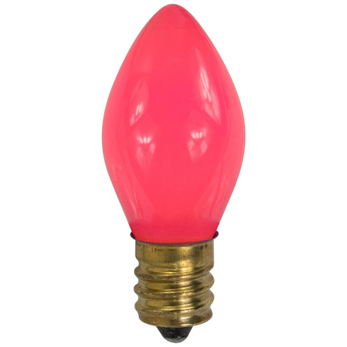 Pack of 25 Pink Incandescent C7 Christmas Replacement Bulbs | Christmas ...