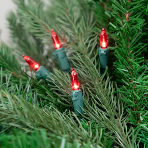 LED Mini Christmas Lights - Red - 16.25' Green Wire - 50ct | Christmas ...