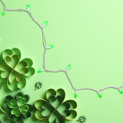 LED Mini Christmas Lights - Green - 16.25' White Wire - 50ct ...
