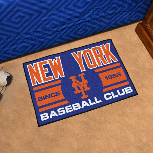 MLB New York Mets Starter Mat Rectangle Area Rug | Christmas Central