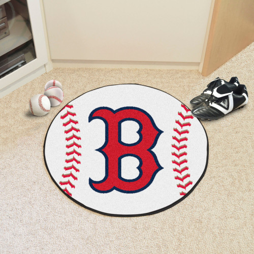 27" White & Red MLB Boston Red Sox Baseball Mat Area Rug | Christmas ...