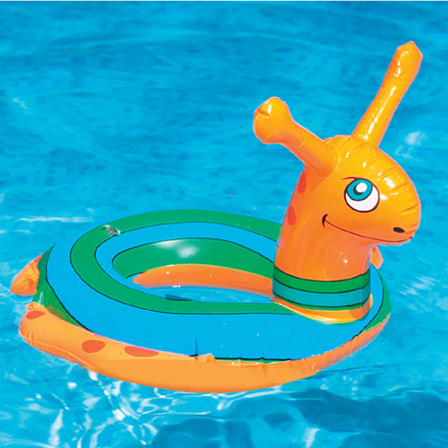 Inflatable Orange & Blue Snail Swimming Pool Tube Ring Float, 24-inch ...