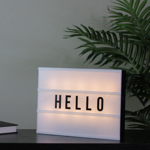 12" Battery Operated LED Lighted A4 Light Box with Letters & Numbers ...