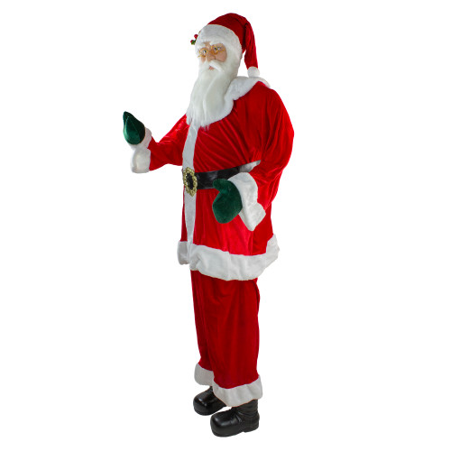72" Red & White Life Size Plush Santa Claus Standing Christmas Figure ...