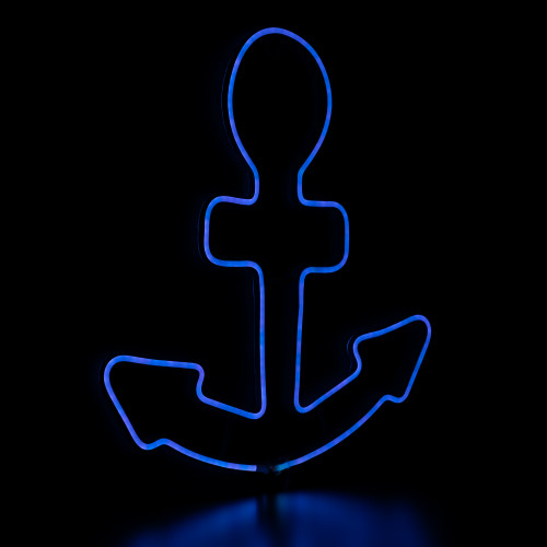 LED Anchor Neon Lighted Wall Art- 17" | Christmas Central