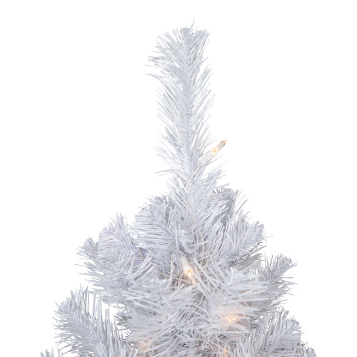 Pre-Lit Slim White Winston Pine Artificial Christmas Tree - 6.5 ...