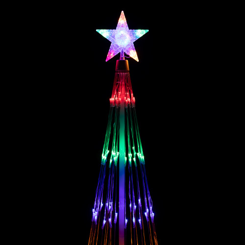 LED Lighted Multi-Function Outdoor Christmas Cone Tree - 6' - Multi ...