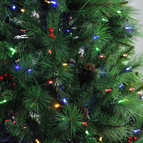 6.5' Pre-Lit Full Denali Mixed Pine Artificial Christmas Tree ...