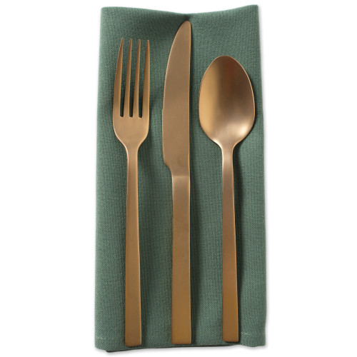 Set of 6 Dark Green Square Cloth Napkins 20" | Christmas Central