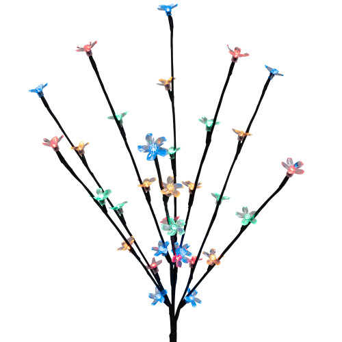 Pre-Lit Cherry Blossom Artificial Tree Branches - 2.5' - Multicolor LED ...