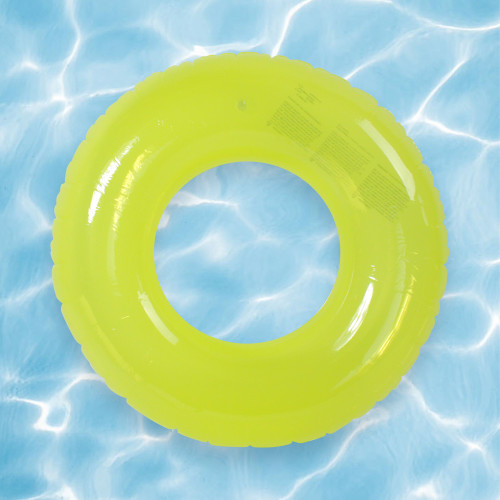 Inflatable Swim Ring Tube Pool Float - 30" - Yellow | Christmas Central