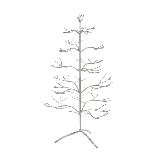 36" Silver Ornamental Artificial Tree with 3 Point Base - Unlit ...
