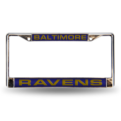 6" x 12" Blue & Silver Colored NFL Baltimore Ravens Rectangular License ...
