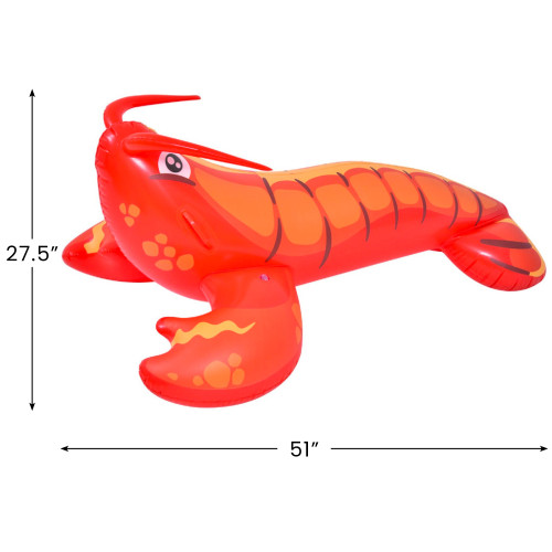 Inflatable Lobster Swimming Pool Rider Float - 51" | Christmas Central