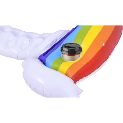 Inflatable Rainbow Swimming Pool Lounge Chair - 58" | Christmas Central