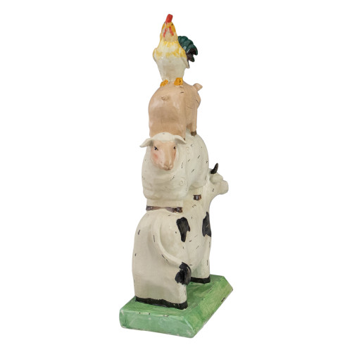 11.5" Stacked Farm Animals Outdoor Garden Statue | Christmas Central