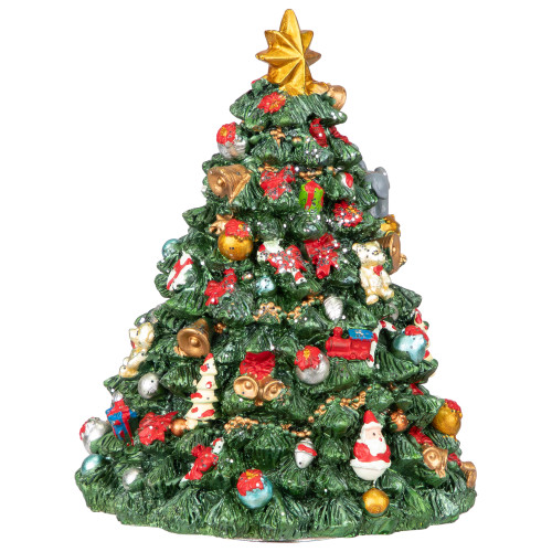 Musical Rotating Christmas Tree Figurine - 6.25" - Green | Christmas ...