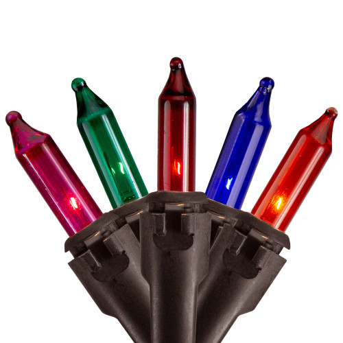 100ct Multi-Color Mini Christmas Lights - 35ft Brown Wire | Christmas ...
