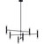 76" Matte Black Powder Coated Ceiling Light Fixture | Christmas Central