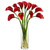 20" Red Mini Calla Lily Silk Artificial Floral Arrangement | Christmas ...