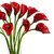 20" Red Mini Calla Lily Silk Artificial Floral Arrangement | Christmas ...