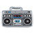 7.5" Gray & Black Inflatable Boom Box | Christmas Central