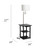 2 Tier End Table Floor Lamp with White Drum Shade - 57" - Black ...