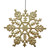 24ct Gold Glitter Snowflake Christmas Ornaments 4" | Christmas Central