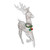 25.5" Silver & Green Lighted Prancing Reindeer Christmas Outdoor Decoration | Christmas Central