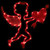 Lighted Cupid with Heart Valentine's Day Window Silhouette - 17" - Red ...