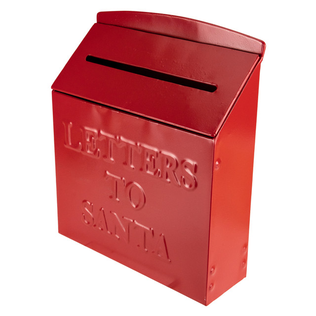 11.75" Letters to Santa Red Mail Box Christmas Wall Hanging | Christmas ...