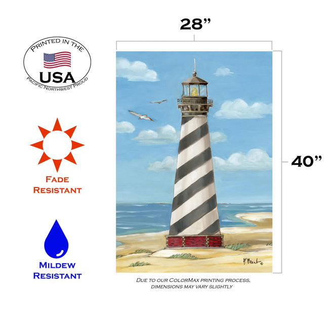 Cape Hatteras Lighthouse Outdoor House Flag 40" x 28" | Christmas Central