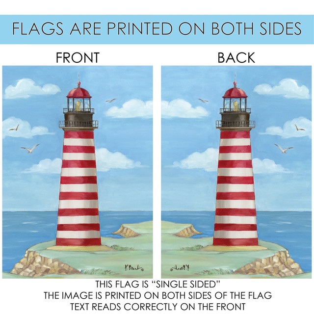 West Quoddy Head Lighthouse Outdoor House Flag 40" x 28" | Christmas ...