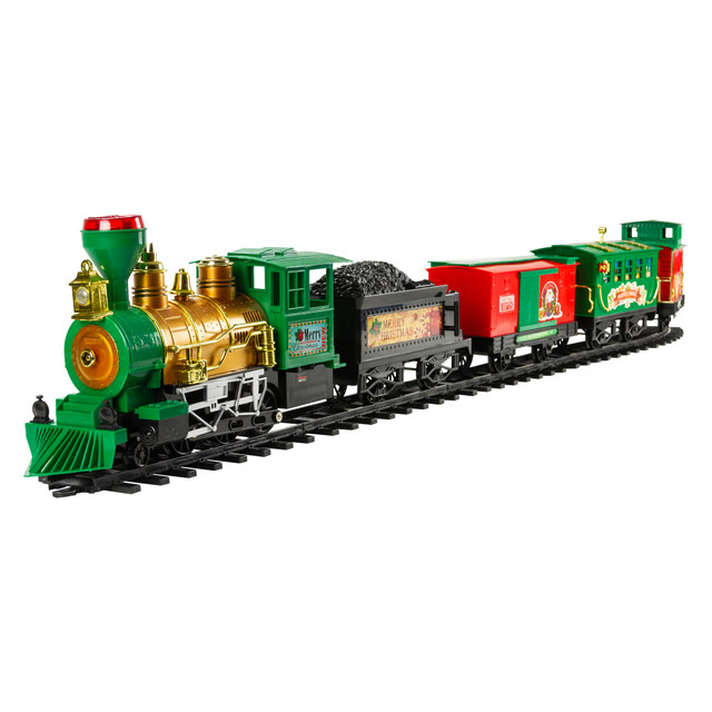 21-Piece Battery Operated Lighted & Animated Christmas Express Train ...