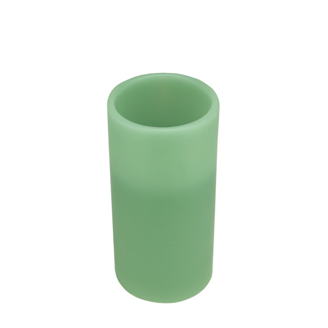 8" Sage Green Battery Operated Flameless LED Lighted Flickering Wax ...