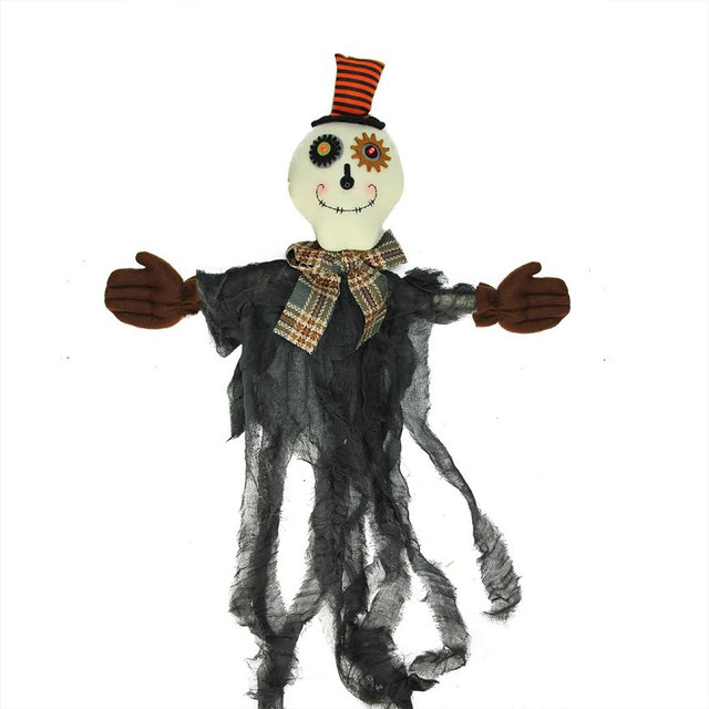 34" Black & Brown Musical Lighted Eerie Shaking Ghost Hanging Halloween ...