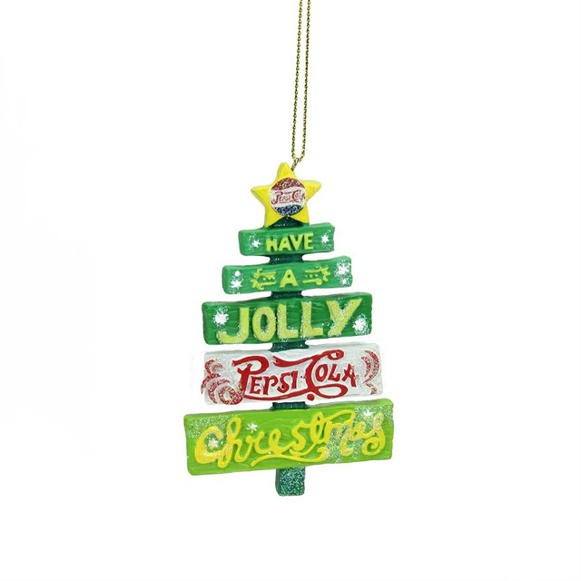 Green Glittered Jolly Pepsi Tree Christmas Ornament 4" (102mm ...