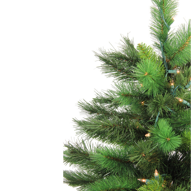 3' Pre-Lit Potted New Carolina Spruce Medium Artificial Christmas Tree ...