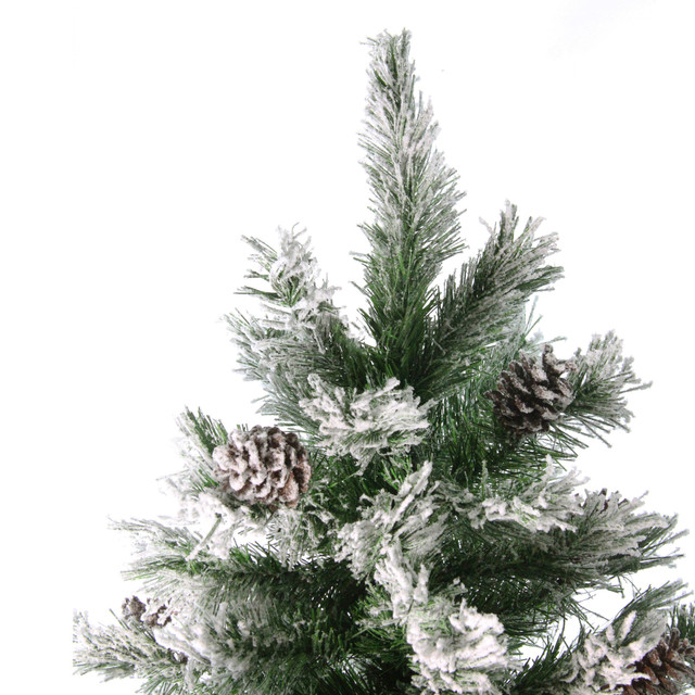 6' Medium Flocked Angel Pine Artificial Christmas Tree - Unlit ...